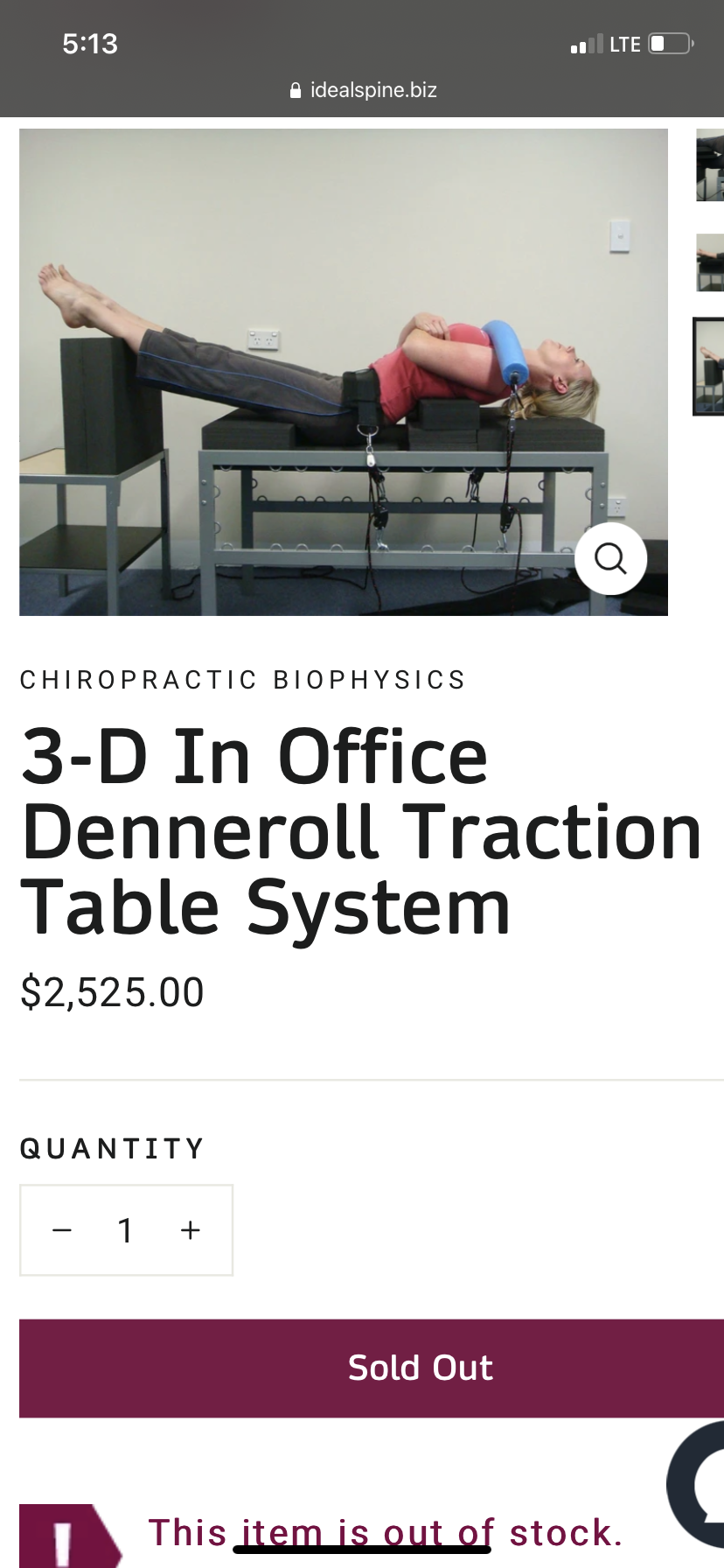 3-D In Office Denneroll Traction Table System - Planet Chiropractic